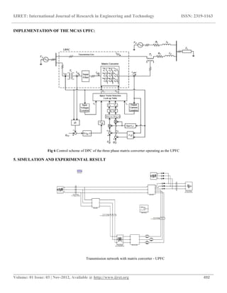 State space vector based advanced direct power control of matrix converter as upfc | PDF