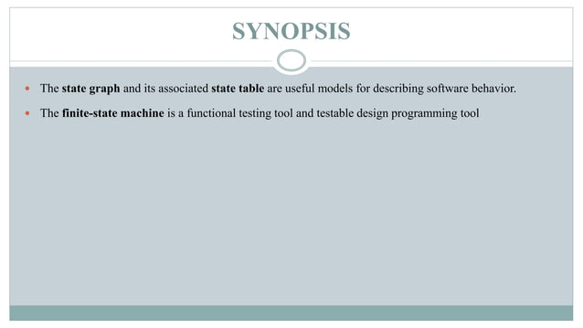 States State Graphs And Transition Testing 