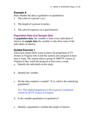 StatIstics module 1 | PDF