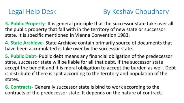 State succession,Kinds, Theories & consequences of state succession ...