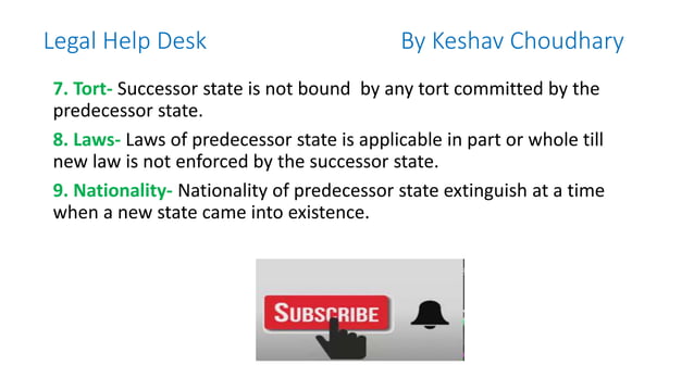State succession,Kinds, Theories & consequences of state succession ...