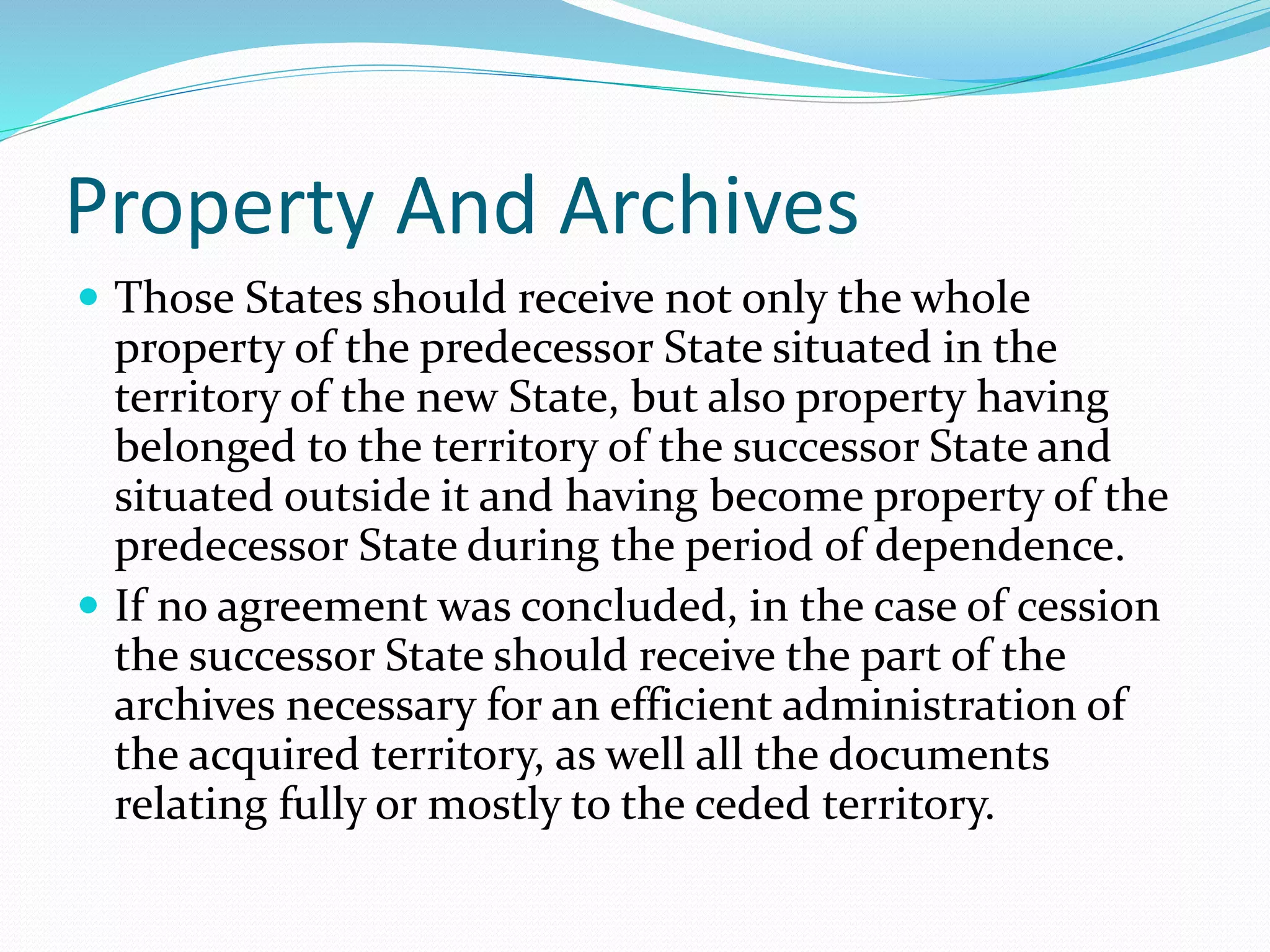 State Succession (Public International law) | PPTX