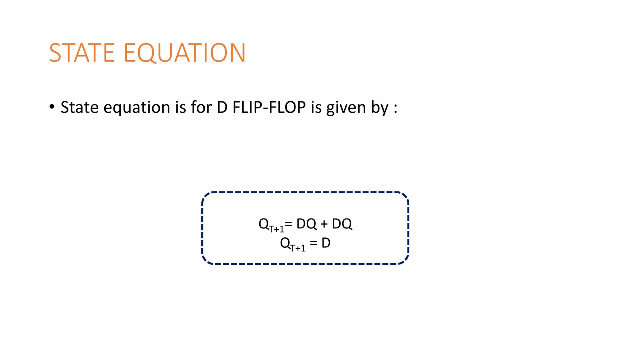 State table and characteristic equation for sequential circuit | PPTX