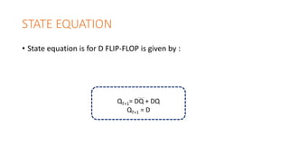 State table and characteristic equation for sequential circuit | PPTX