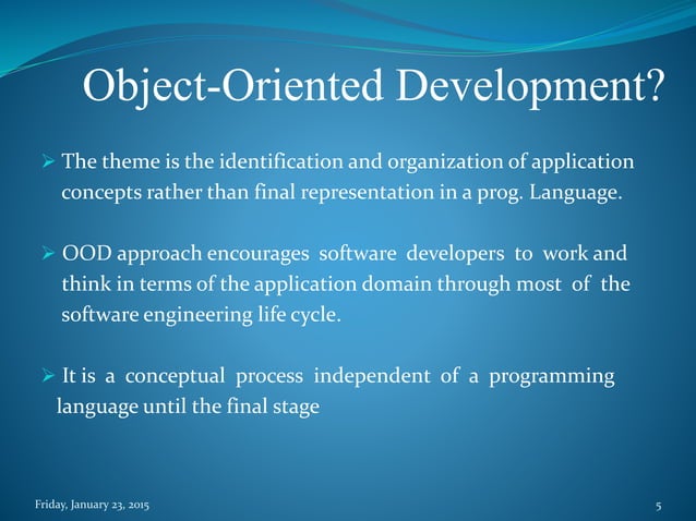 Some Basic Concepts of Object Oriented Methodology | PPT