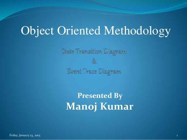 Some Basic Concepts Of Object Oriented Methodology