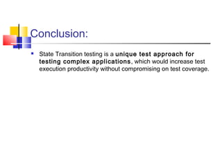 State transition testing-software_testing | PPT