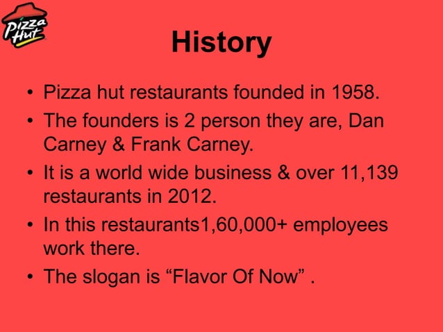 pizza hut | PPTX | Dining Out | Food & Drink