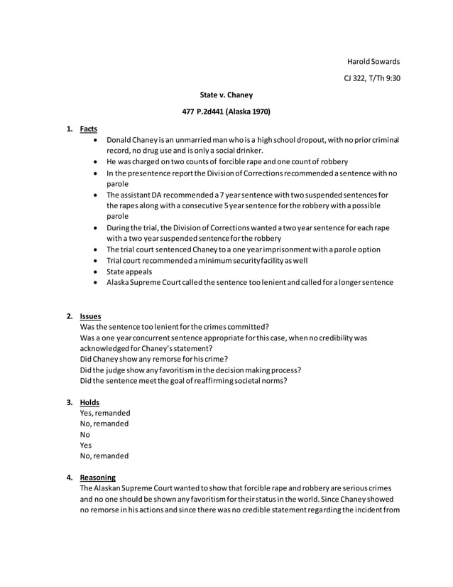 State v. chaney | DOCX