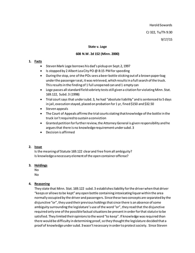 State v. loge | PDF