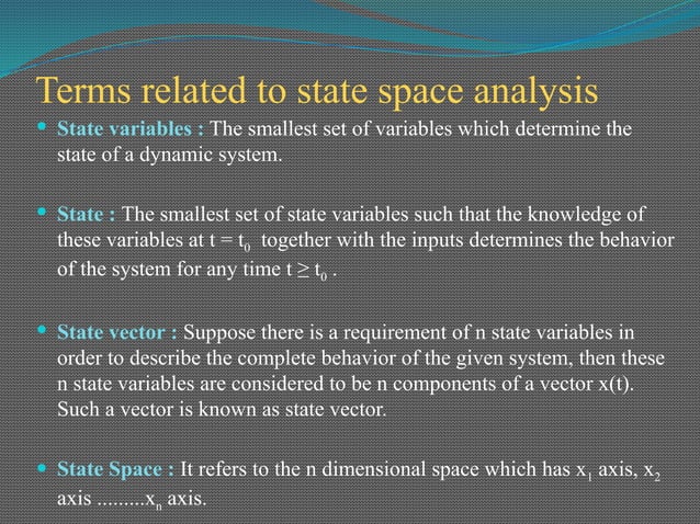 PPT on STATE VARIABLE ANALYSIS for Engineering.pptx | Free download