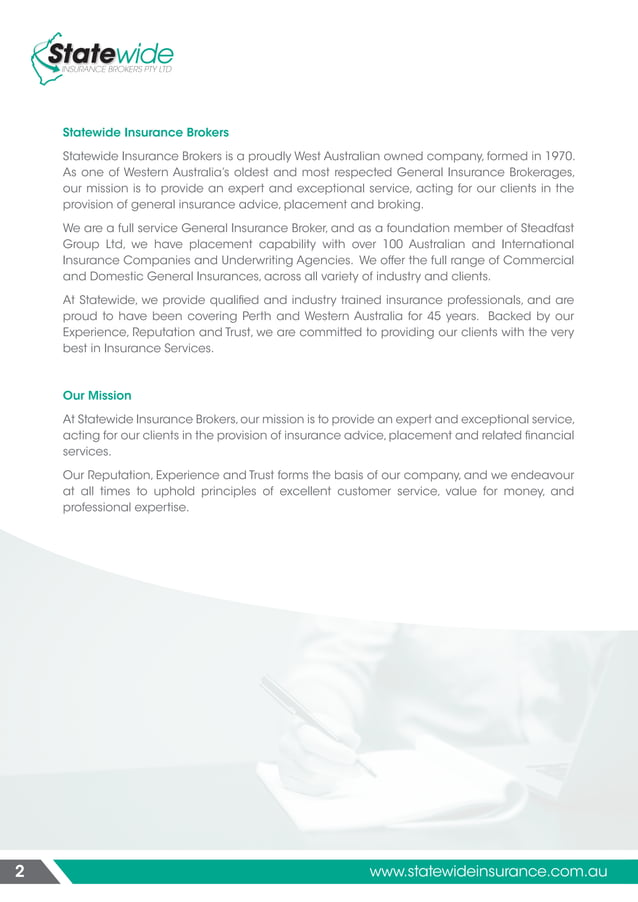 Statewide insurance Company Profile | PDF