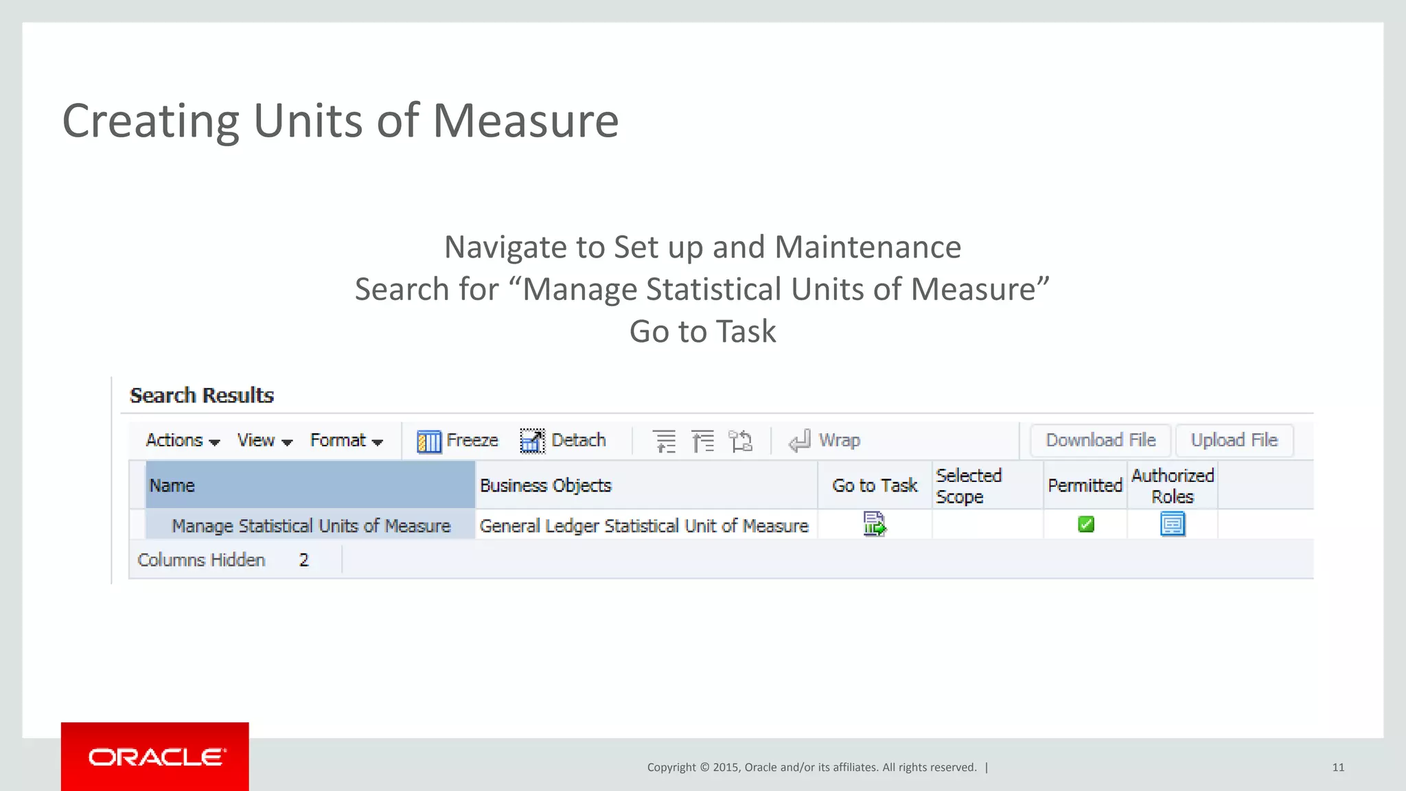 Statistical Accounts and Data in Oracle Cloud General Ledger | PPTX