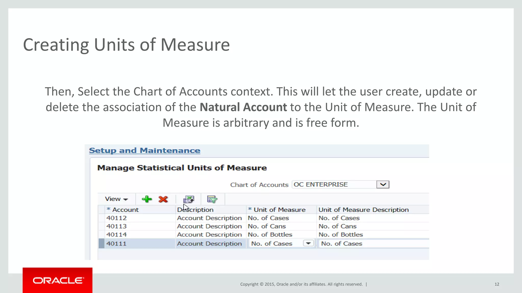 Statistical Accounts and Data in Oracle Cloud General Ledger | PPTX