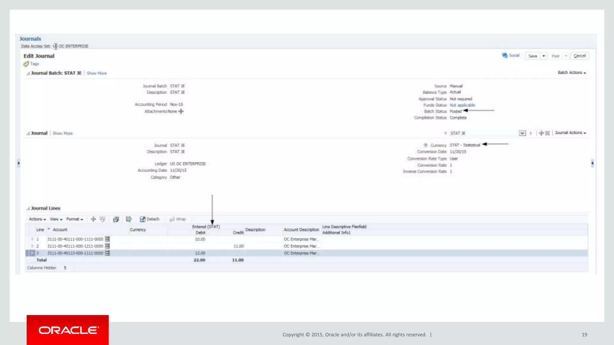 Statistical Accounts and Data in Oracle Cloud General Ledger | PPTX
