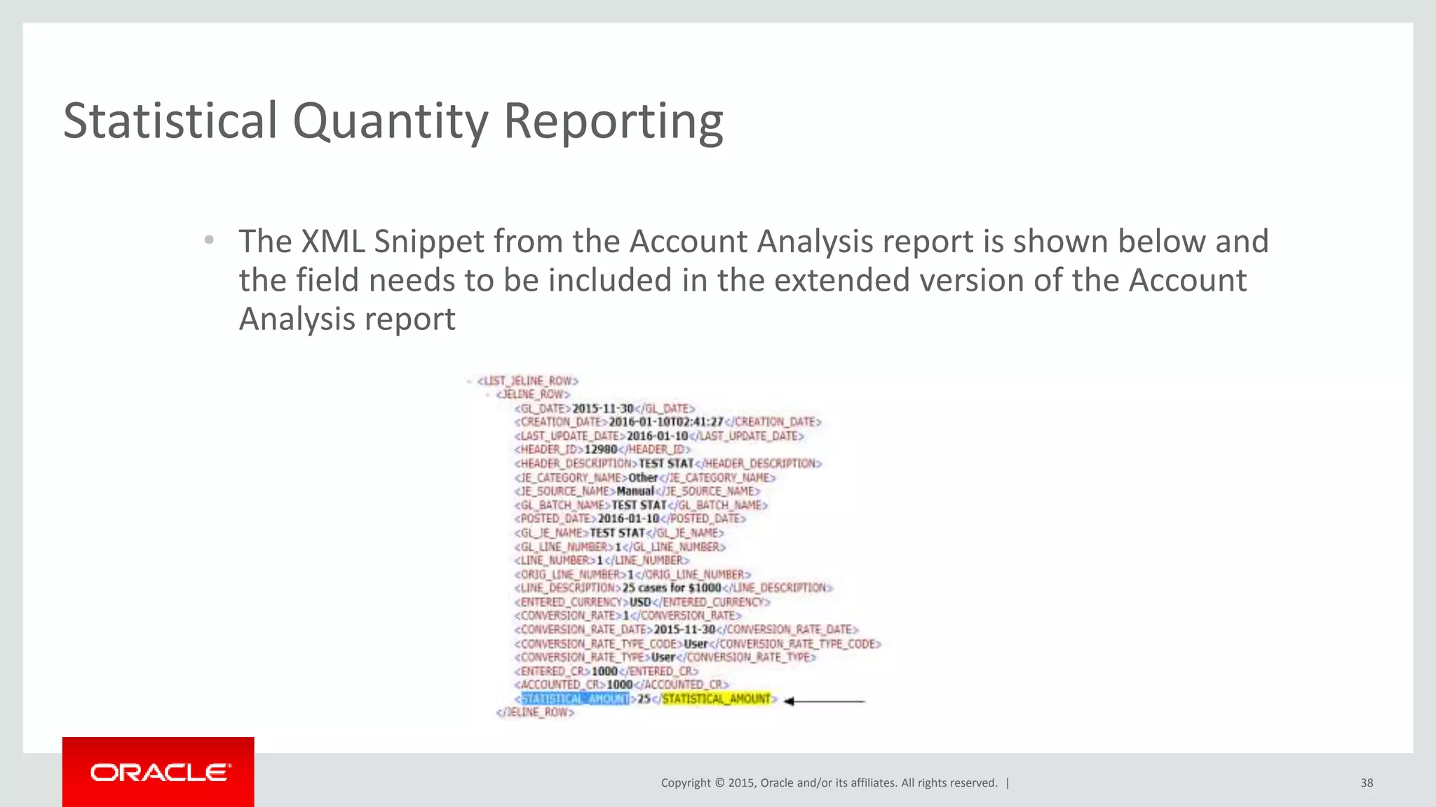 Statistical Accounts and Data in Oracle Cloud General Ledger | PPTX
