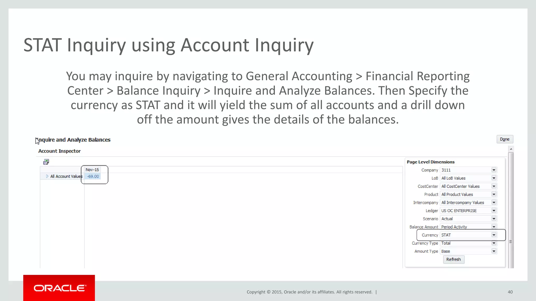 Statistical Accounts and Data in Oracle Cloud General Ledger | PPTX