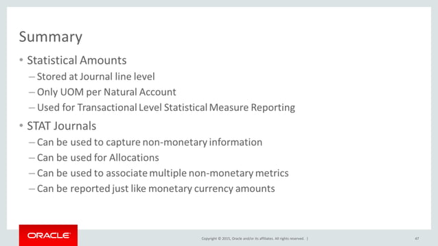 Statistical Accounts and Data in Oracle Cloud General Ledger | PPTX ...