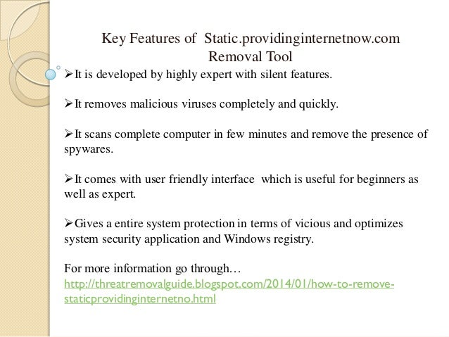 Remove Static.providinginternetnow.com - Know How To Fix It