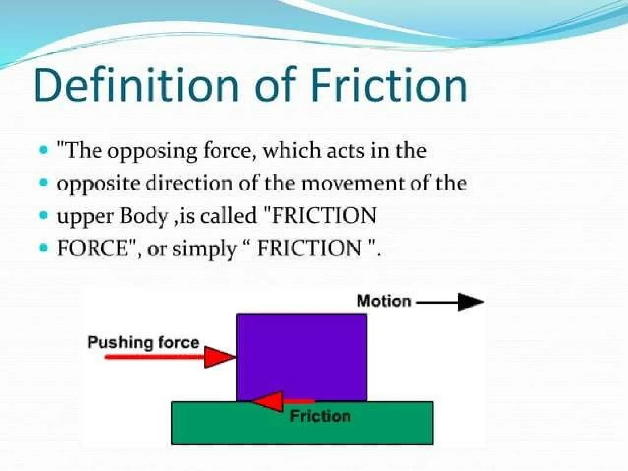 FRICTION AND CLASSIFICATION OF FRICTION AND ITS LAW OF FRICTION | PPTX
