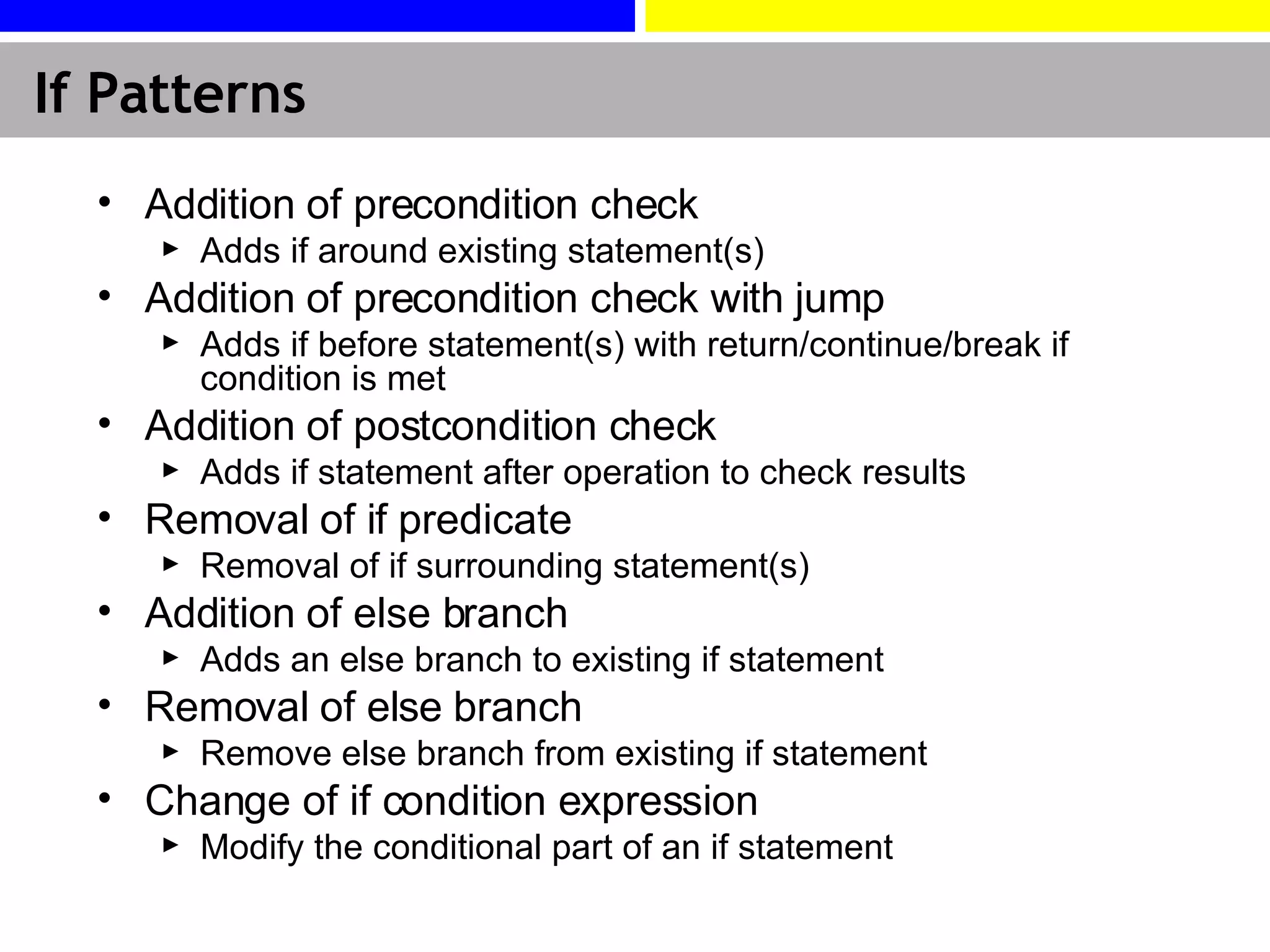 Static and Adaptive Bug Fix Patterns | PPT