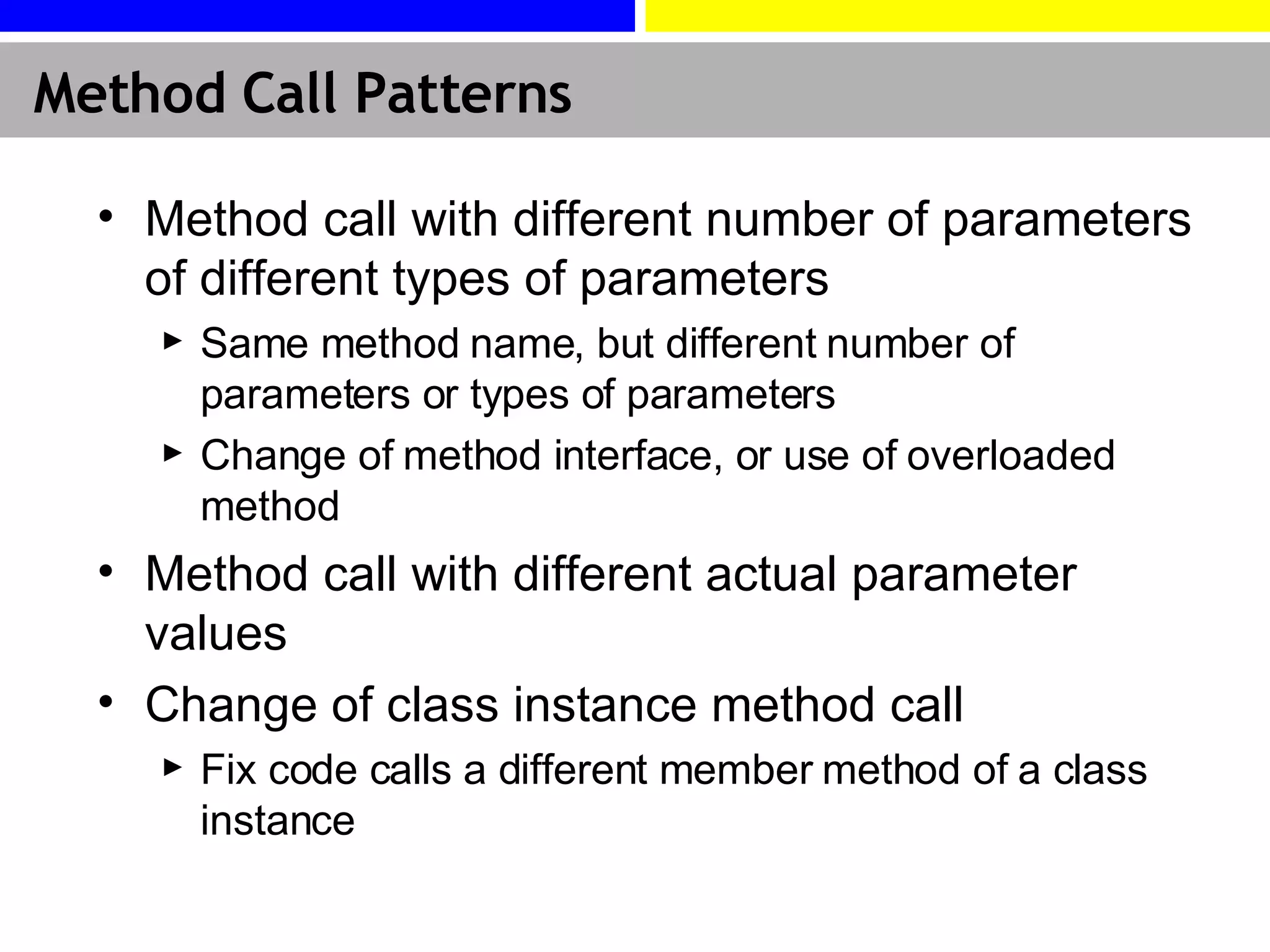 Static And Adaptive Bug Fix Patterns Ppt