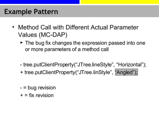 Static and Adaptive Bug Fix Patterns | PPT