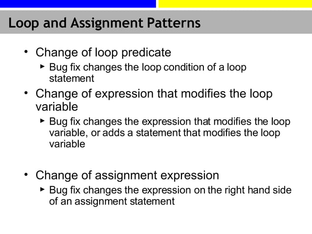 Static and Adaptive Bug Fix Patterns | PPT