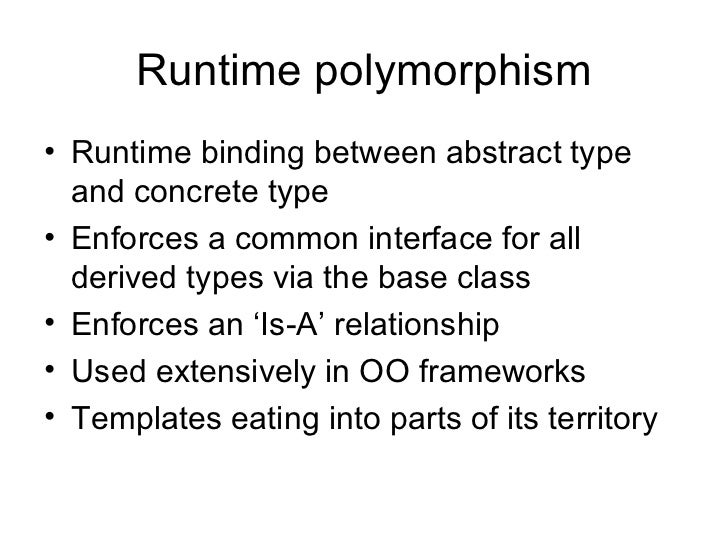 Static And Dynamic Polymorphism In C