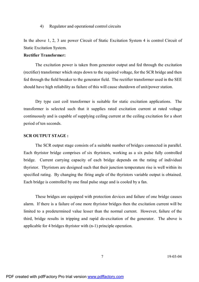 Static excitation-system | PDF