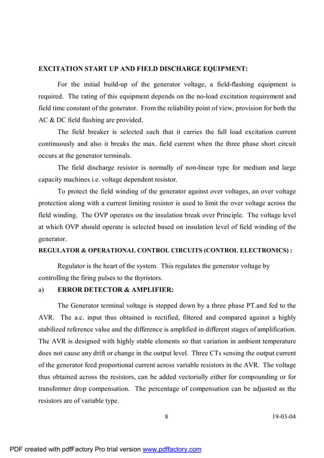 Static excitation-system | PDF