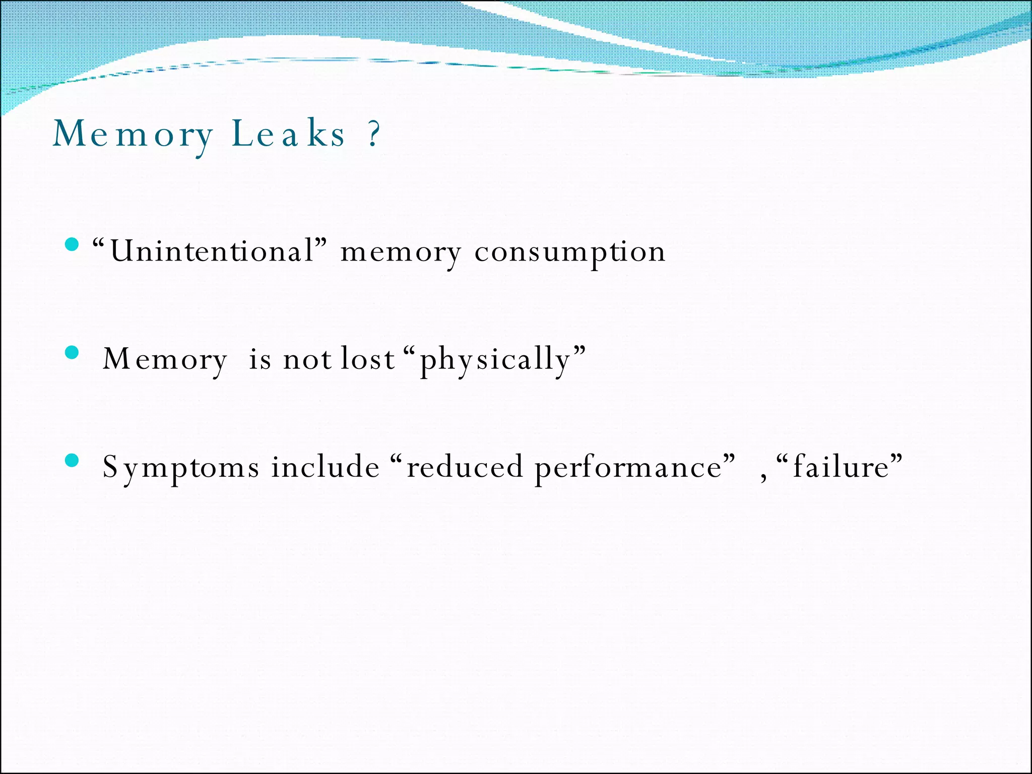 Static Memory Leak Detector | PPT
