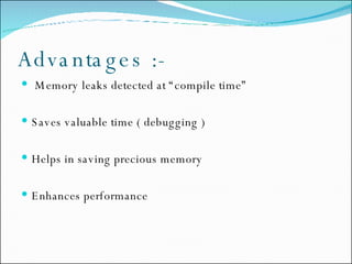 Static Memory Leak Detector | PPT