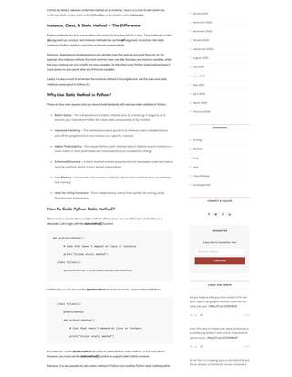 What Is A Static Method In Python? | PDF