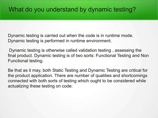 Static testing-vs-dynamic-testing | PPTX
