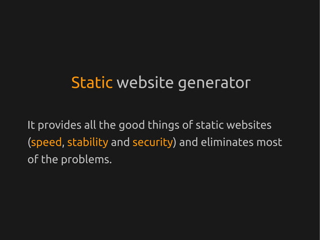 Static website generators | PDF