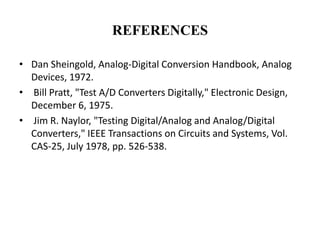 Static adc testing | PPTX