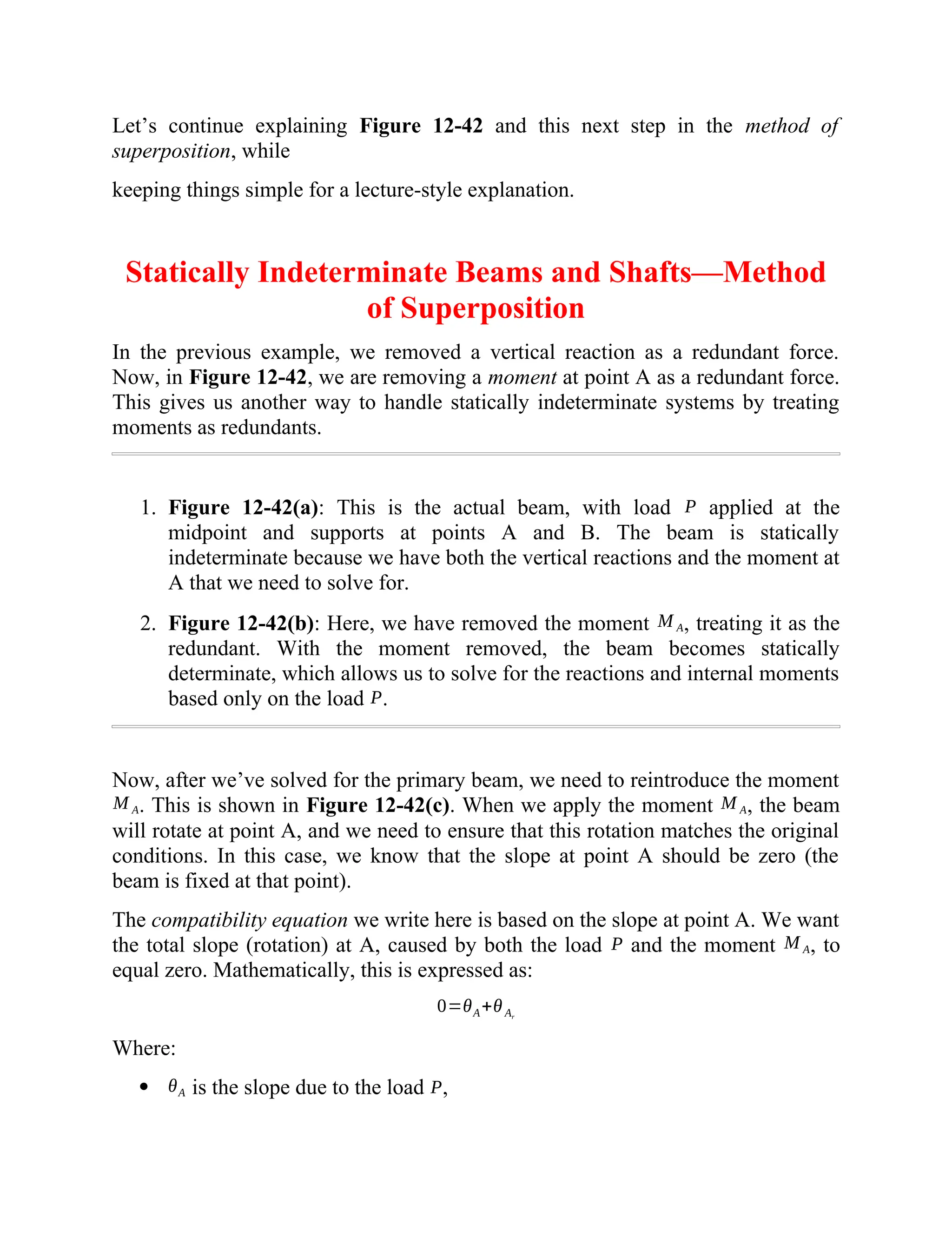 Statically indeterminate beams and shafts.docx