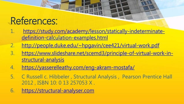 Statically indeterminate by virtual work2 | PPT