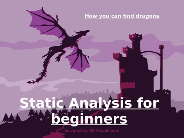 Static analysis for beginners | PPT