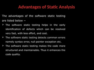 static analysis and unit testing in SE.pptx