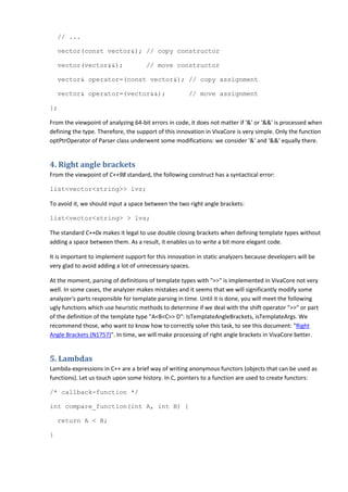 Static code analysis and the new language standard C++0x | PDF
