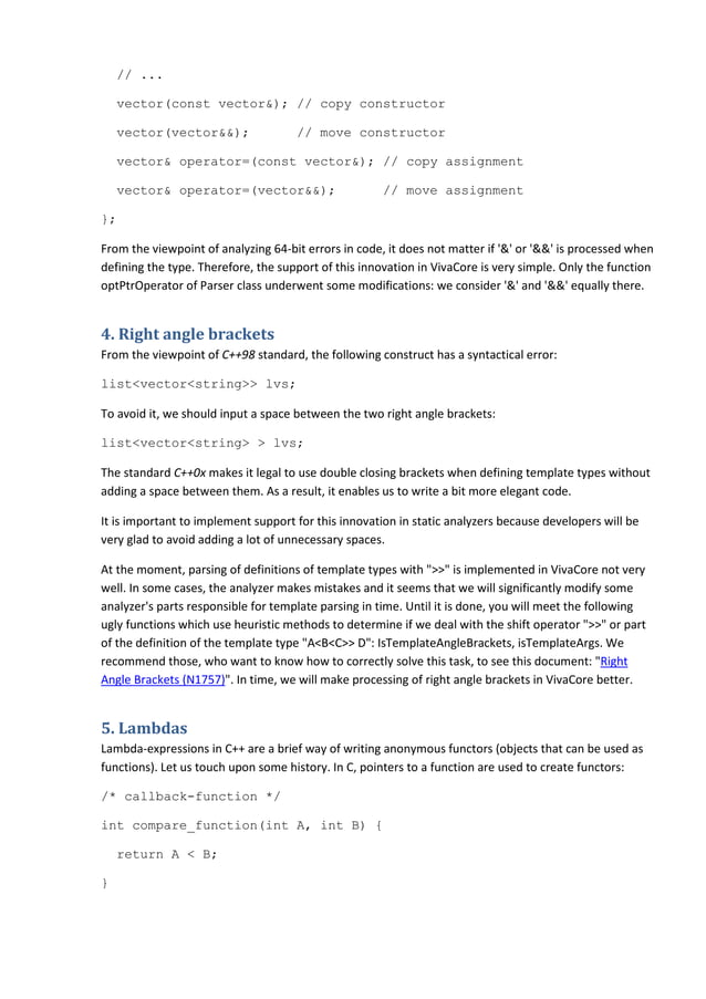 Static code analysis and the new language standard C++0x | PDF