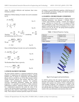 Static analysis of helical compression spring | PDF