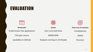 Static analysis of java enterprise applications | PPT