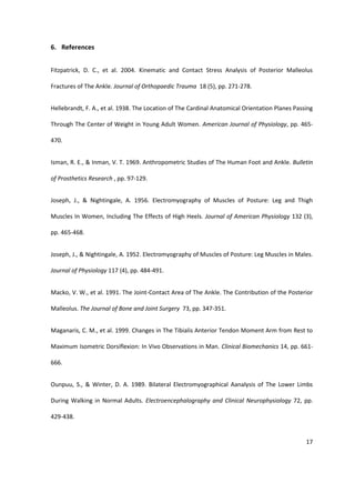 Static analysis of the ankle joint | PDF