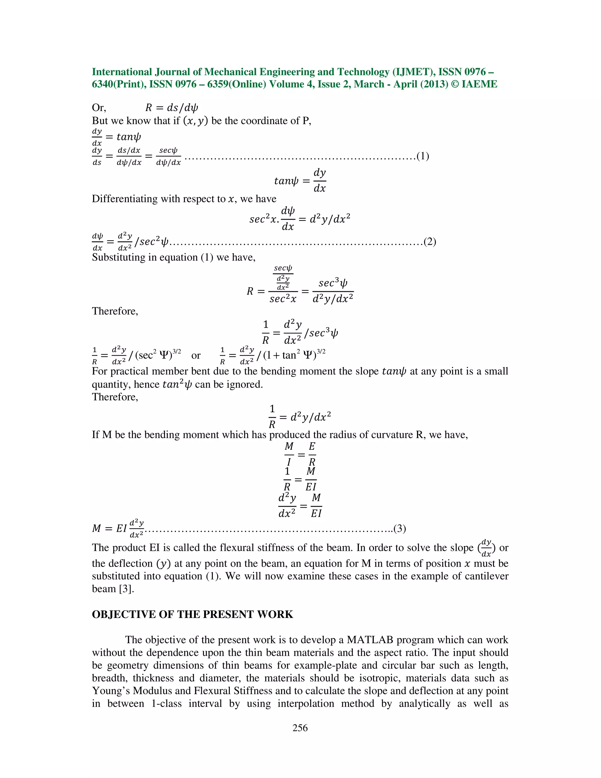 Static analysis of thin beams by interpolation method approach | PDF
