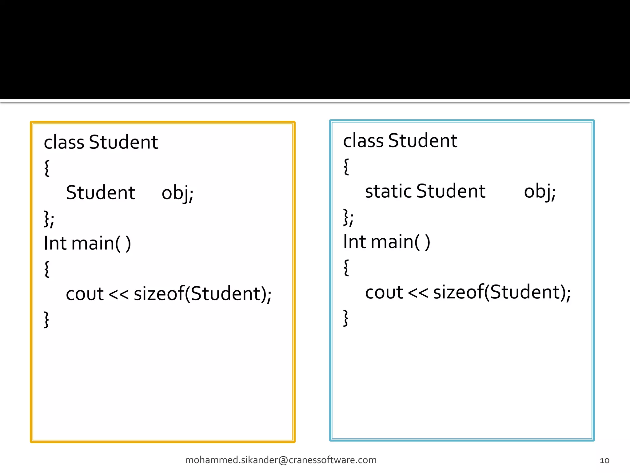 Static and const members | PPT