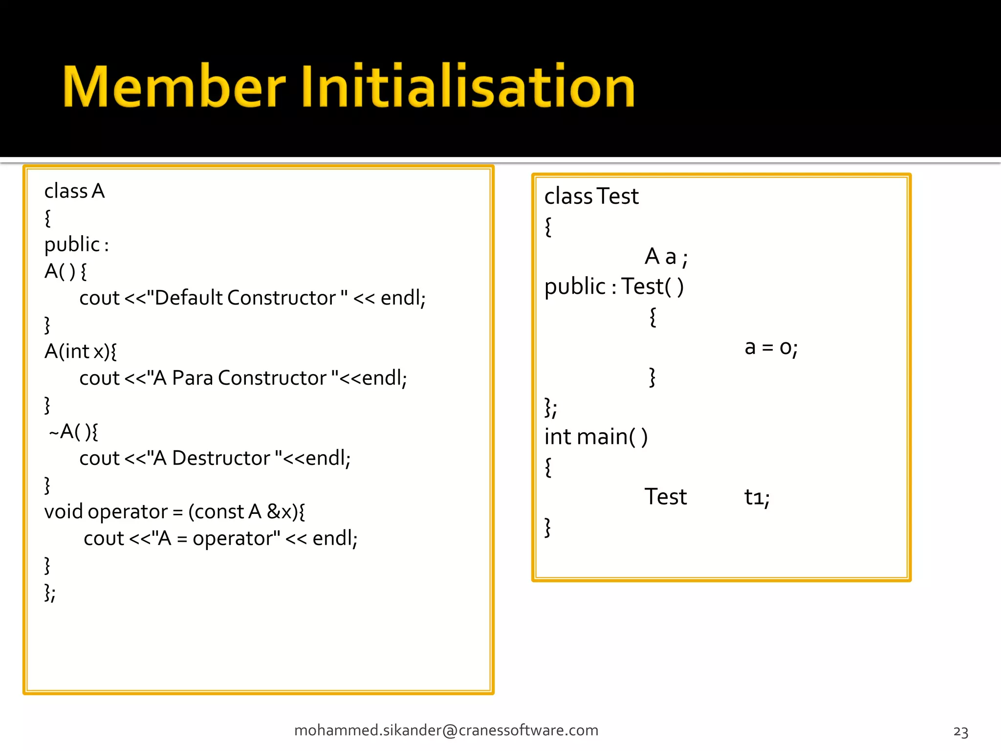 Static and const members | PPT