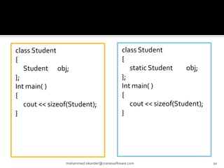 Static and const members | PDF